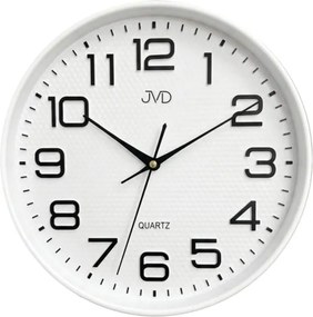 JVD Bílé nástěnné tiché netikající hodiny JVD HX9309.1