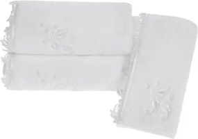 Soft Cotton Luxusní ručník NAKKAS 50x100 cm Bílá, 580 gr / m², Česaná prémiová bavlna 100%