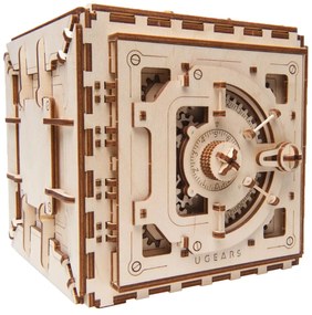 Ugears 3D dřevěné mechanické puzzle Trezor