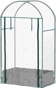 Skleník na zahradu Outsunny, skleník na balkon, zpevněný PVC potah, ocelová konstrukce, roll-up zipový vstup, včetně sáčku na rostliny, ideální pro p…