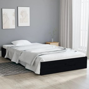 vidaXL Rám postele masivní dřevo 90 x 200 cm [820061] Barva: Černá