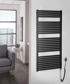 Aqualine Aqualine, TONDI-E elektrické topné těleso, rovné, 600x970 mm, 400W, bílá, DE460T
