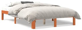 Rám postele voskově hnědý 120 x 200 cm masivní borovice,  844170