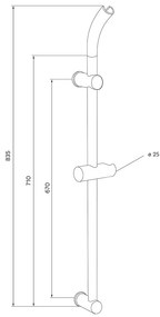 Mereo vanový set s termostatickou podomítkovou tlačítkovou baterií 2-cestná oválný kryt mosaz chrom CB60106TB1