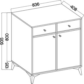 Falco Komoda Tomila 826/1 písková béžová