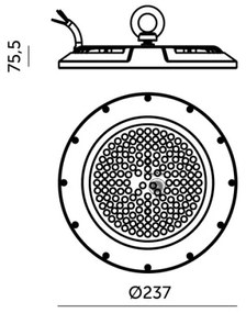 LED Průmyslové technické svítidlo GRAZA HIGHBAY LED/100W/230V 4000K IP65