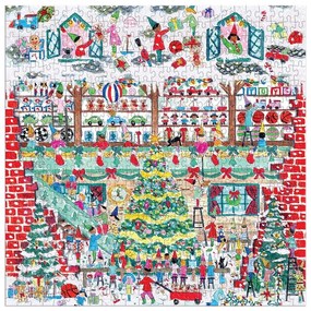 Galison Fóliové puzzle Michael Storrings Vánoční dílna hraček 500 dílků