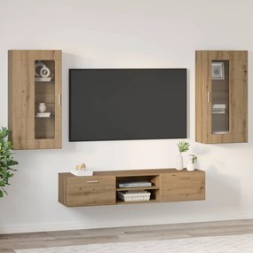 Sestava TV skříněk FLORIN 3 ks Artisanový dub Kompozitní dřevo 3397933