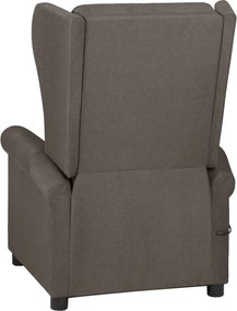 Polohovací křeslo hnědé textil 340953
