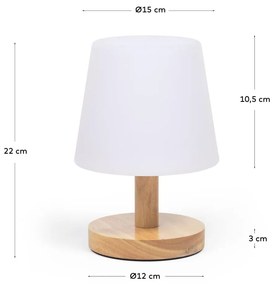 LED stmívatelná stolní lampa v přírodní barvě (výška 22 cm) Ambar – Kave Home