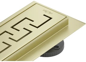 Mexen Flat 360° M15 otočný lineární odtok 90 cm, zlatý kartáčovaný - 1A24090-40