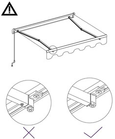 vidaXL Marketos Ručně zatahovací markýza 450 x 300 cm antracitová