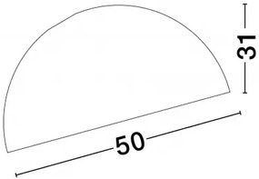 LED černo-zlaté designové stropní svítidlo Gea 50