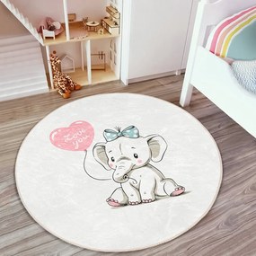 Krémový dětský koberec ø 120 cm Comfort – Mila Home