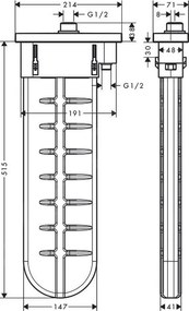 Hansgrohe Vivenis, 4-otvorová baterie na okraj vany, sBox, černá matná, 75444670