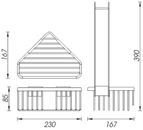 Nimco Drátěná police KI 14003H-26