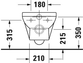Duravit DuraStyle Basic - Závěsné WC Compact 4,5L, Bílá 2575090000