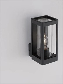 NV 9060192 Venkovní nástěnné svítidlo FIGO tmavě šedý hliník a čiré sklo E27 1x12W 220-240V bez žárovky IP54 - NOVA LUCE