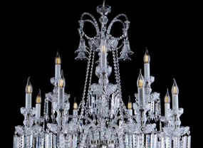 12-ramenný luxusní zámecký křišťálový lustr zdobený diamantovým brusem ve stylu Bohemia Baccarat