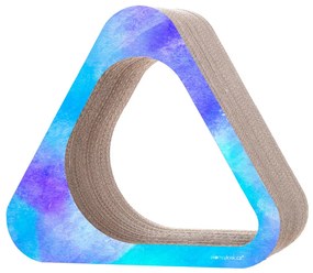 Ekomazlicek.cz Škrabadlo pro kočky TRIANGLE Colour Hloubka škrabadla: 50 cm, Motiv: Bluish