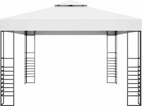 Altán se světelnými LED řetězy 4 x 3 x 2,7 m bílý 3070307