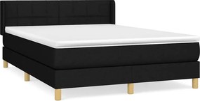 Box spring postel s matrací černá 140x200 cm textil 3130275