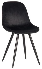 Černé sametové jídelní židle v sadě 2 ks Capri – LABEL51