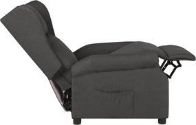 Polohovací křeslo tmavě šedé textil 340950