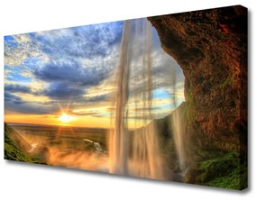 Obraz na plátně Vodopád Krajina 100x50 cm