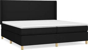 Box spring postel s matrací černá 200x200 cm textil 3131859