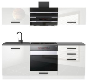 Kuchyňská linka Belini Premium Full Version 180 cm bílý lesk s pracovní deskou SOPHIA