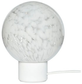OnaDnes -20% Bílá skleněná stolní lampa Hübsch Cloud 15 cm