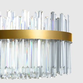 Toolight Toolight, LED křišťálové svítidlo 80x35 cm, APP1513-CP80, zlatá matná, OSW-03260
