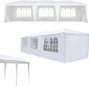 Zahradní pavilon Stan párty stan Bílá zahrada 3x9 m 8 stěn