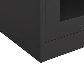 Kancelářská skříň s květináčem antracitová 90x40x113 cm ocel - Default Title