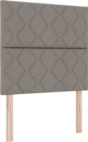 Postel s boxspringem s čelo Taupe 100 x 200 cm textil 3339676