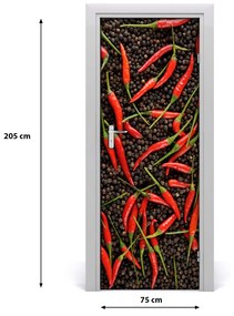 Fototapeta na dveře samolepící chilli 75x205 cm