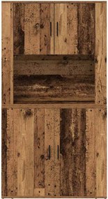 Vysoký bufet Staré dřevo 80 x 33 x 150 cm Kompozitní dřevo 3334336