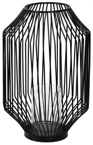 Černá kovová lucerna Jobke – 20x31 cm