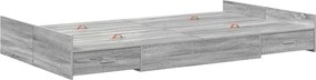 Rám postele s úložným prostorem s čelo Šedá Sonoma 120 x 190 cm 3335330