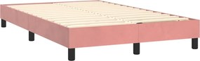 Box spring postel s matrací růžová 120 x 200 cm samet 3141538