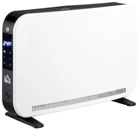 HOMCOM Ventilátorové topení s LED displejem, 3 úrovně topení, 24-hodinový časovač, 2180 W 820-244