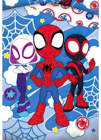 Carbotex povlečení SPIDEY ÚŽASNÍ PŘÁTELÉ, modré, bavlna hladká, 140x200cm + 70x90cm