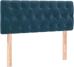 Box spring postel s matrací tmavě modrá 200x200 cm samet 3132583