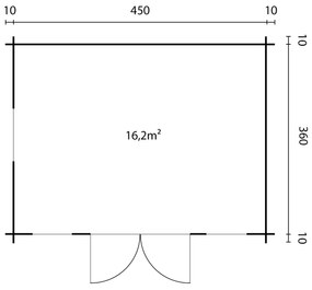 Domek Sandy C 470x380cm, 70mm