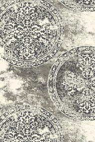 Běhoun vlněný Agnella Isfahan M Asyria Alabaster šedý Šíře: 100 cm