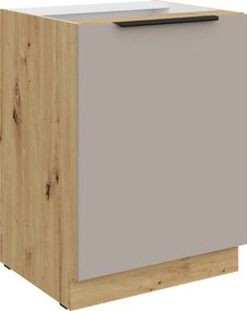ARIA li | dolní skříňka 60 D 1F policová | 60 cm | ANTI FINGERPRINT povrch | artisan/béžová