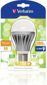 Verbatim LED žárovka E27 (5,5W) / 380lm / typ A / teplá bílá