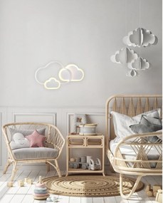 Bílé dětské svítidlo 52x25 cm Cloudy – Reality