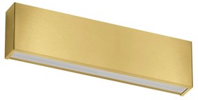 Linea Light 9535M Box_W, mosazné nástěnné svítidlo se svícením nahoru/dolů, 19W LED 2700K, délka 31,9cm